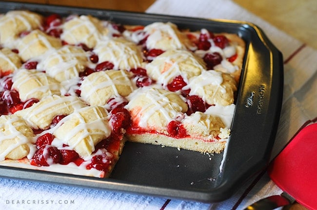 Cherry Kuchen Bars Recipe - Cherry Pie Bars