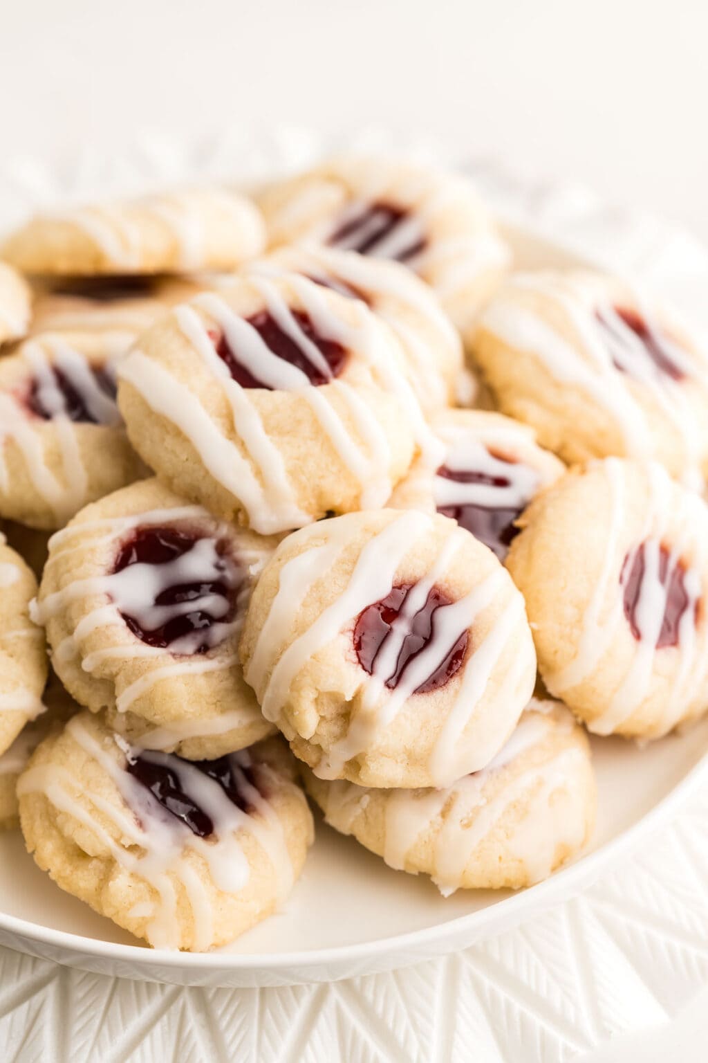 Raspberry Almond Shortbread Cookies (Thumbprints!)