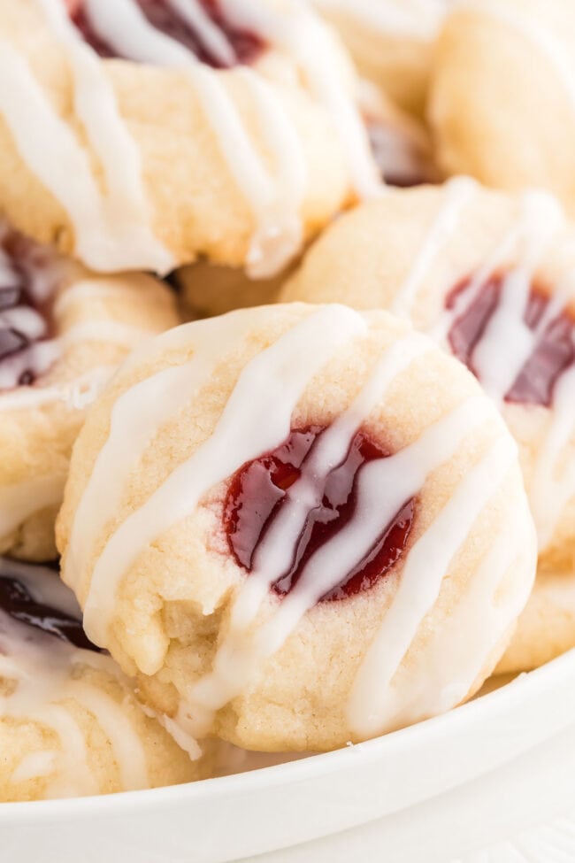 Raspberry Almond Shortbread Cookies (Thumbprints!)