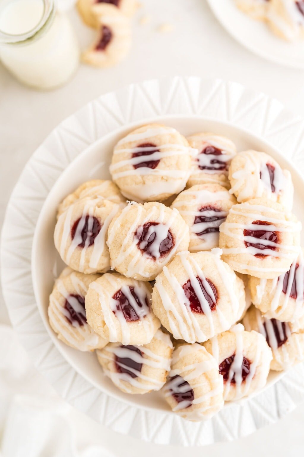 Raspberry Almond Shortbread Cookies (Thumbprints!)